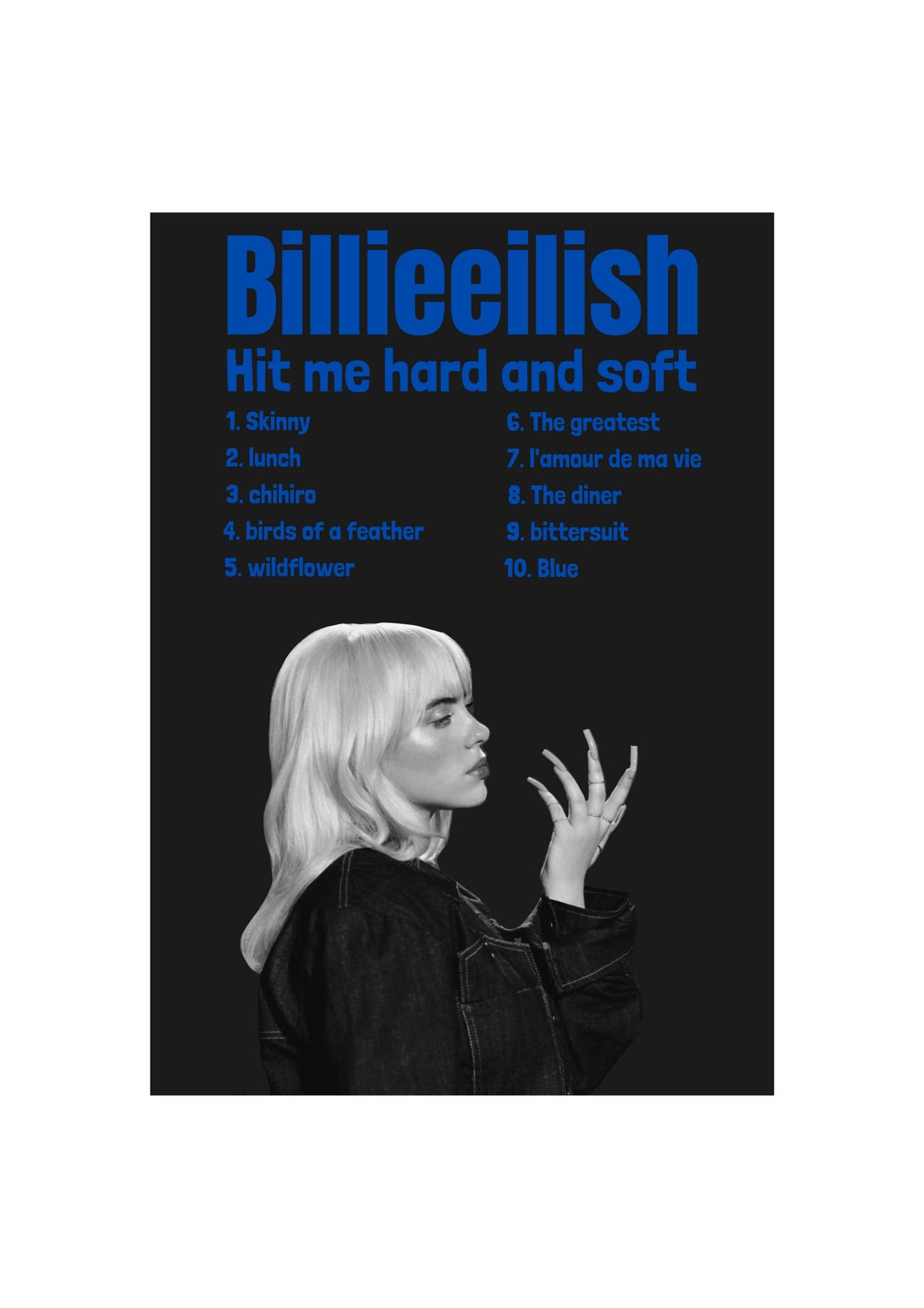 Billie Eilish Digital Poster - Etsy