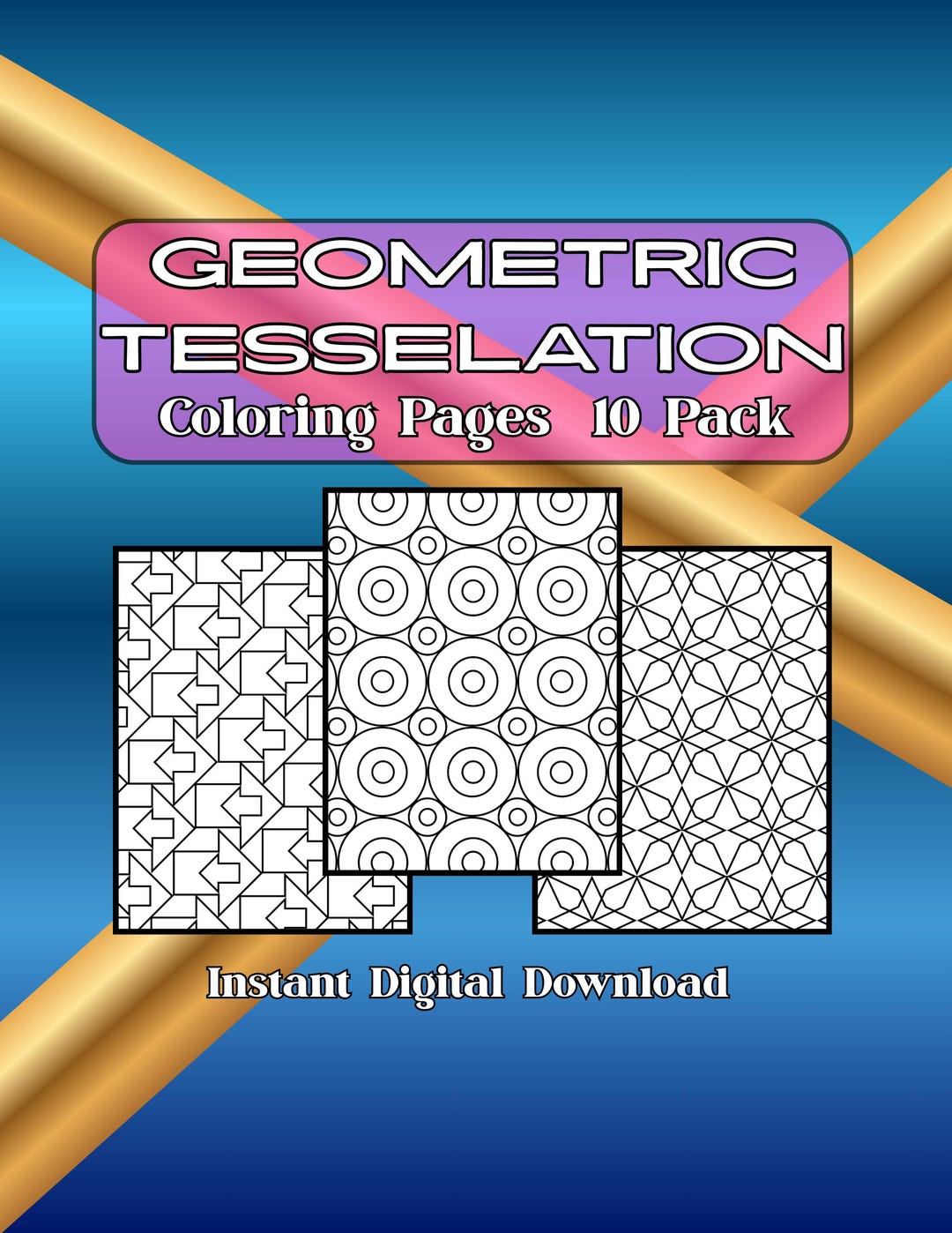 Geometric Tessellation Coloring Pages: Abstract Pattern Art (PDF ...