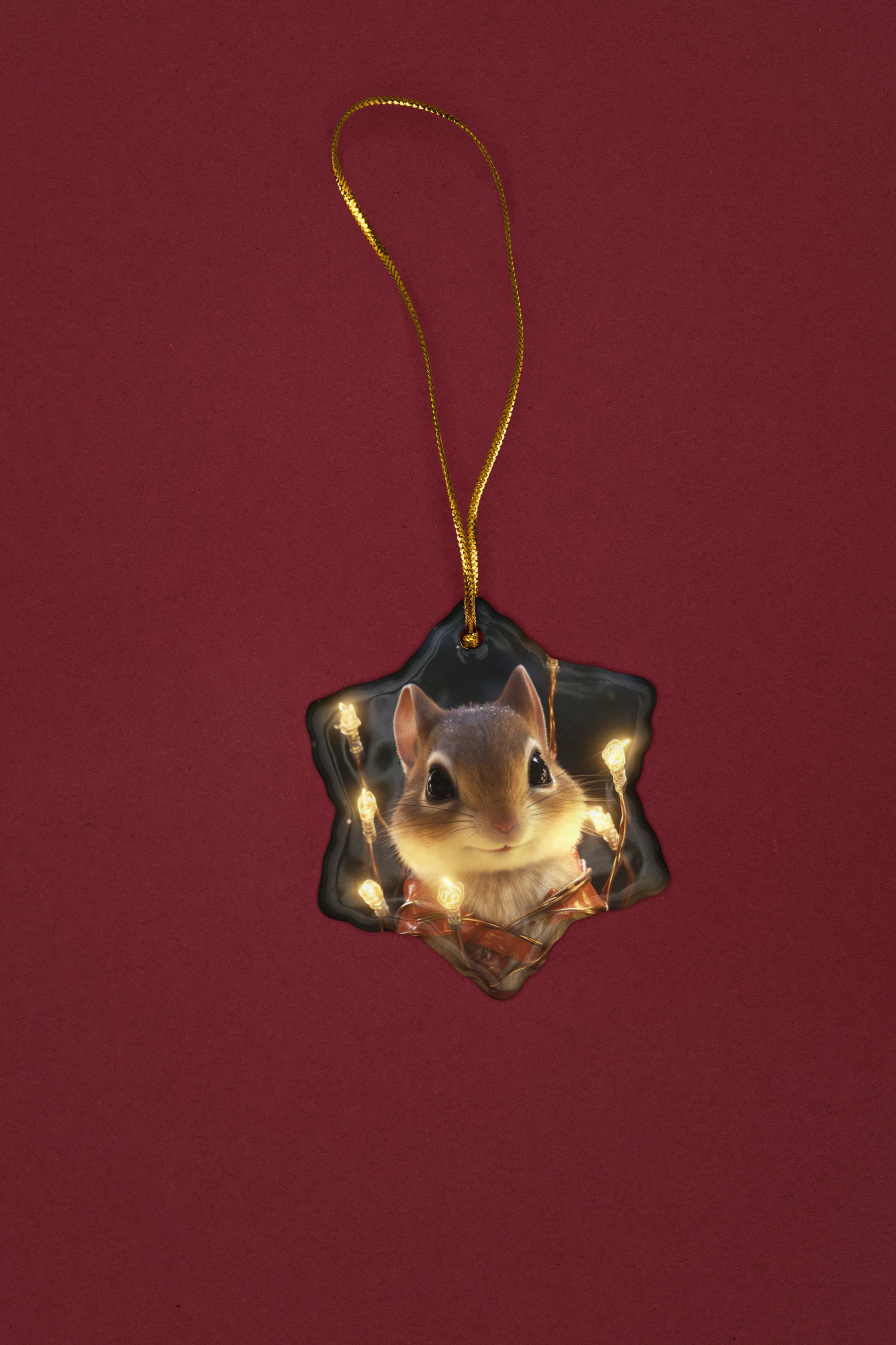 Chipmunk Christmas Lights Art Print: Festive Holiday PNG (digital ...