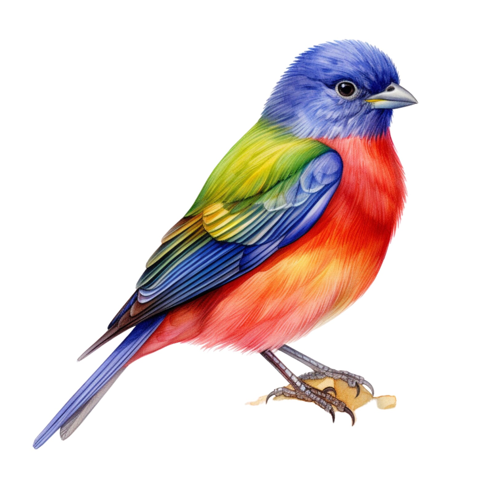 Colorful Painted Bunting Bird SVG Bundle: Commercial Use Graphics ...