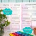 Gratitude Journal Page Set: Teal, Purple, Pink (PDF Download) - Etsy