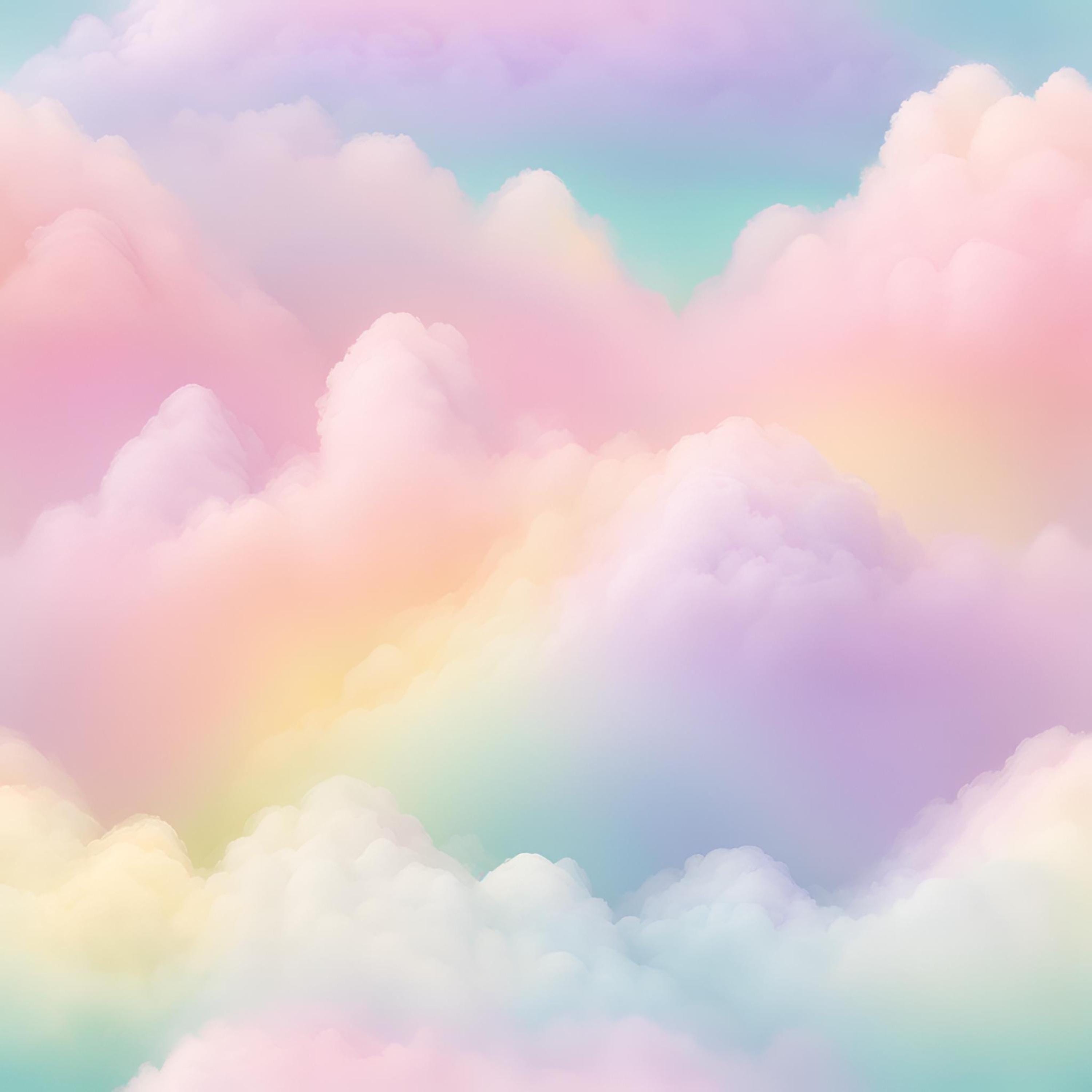 Five Rainbow Pastel Digital Downloads, Watercolor Rendering, Personal Use and Print on Demand ...