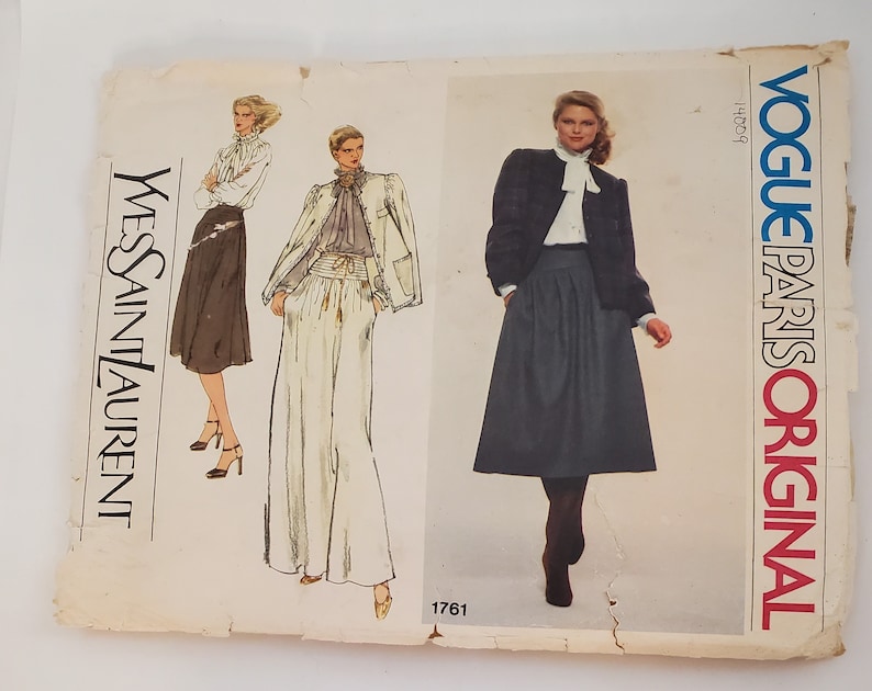 Vogue Paris Original Yves Saint Laurent Pattern 1761 Size 8 Skirt ...