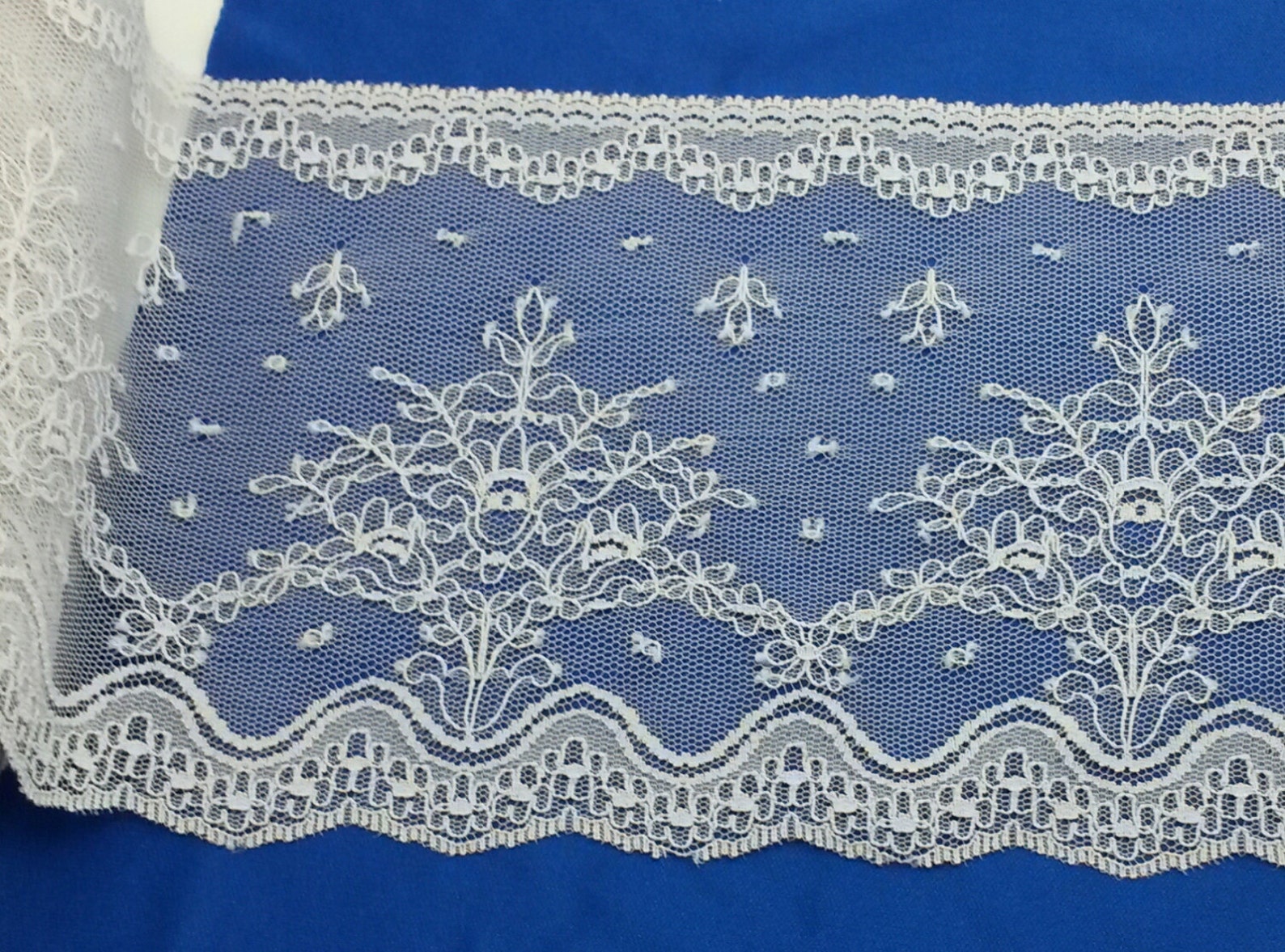 Lace Yardage, Light Grey, 5 Wide, 8 Yards Floral or Tree Pattern - Etsy ...