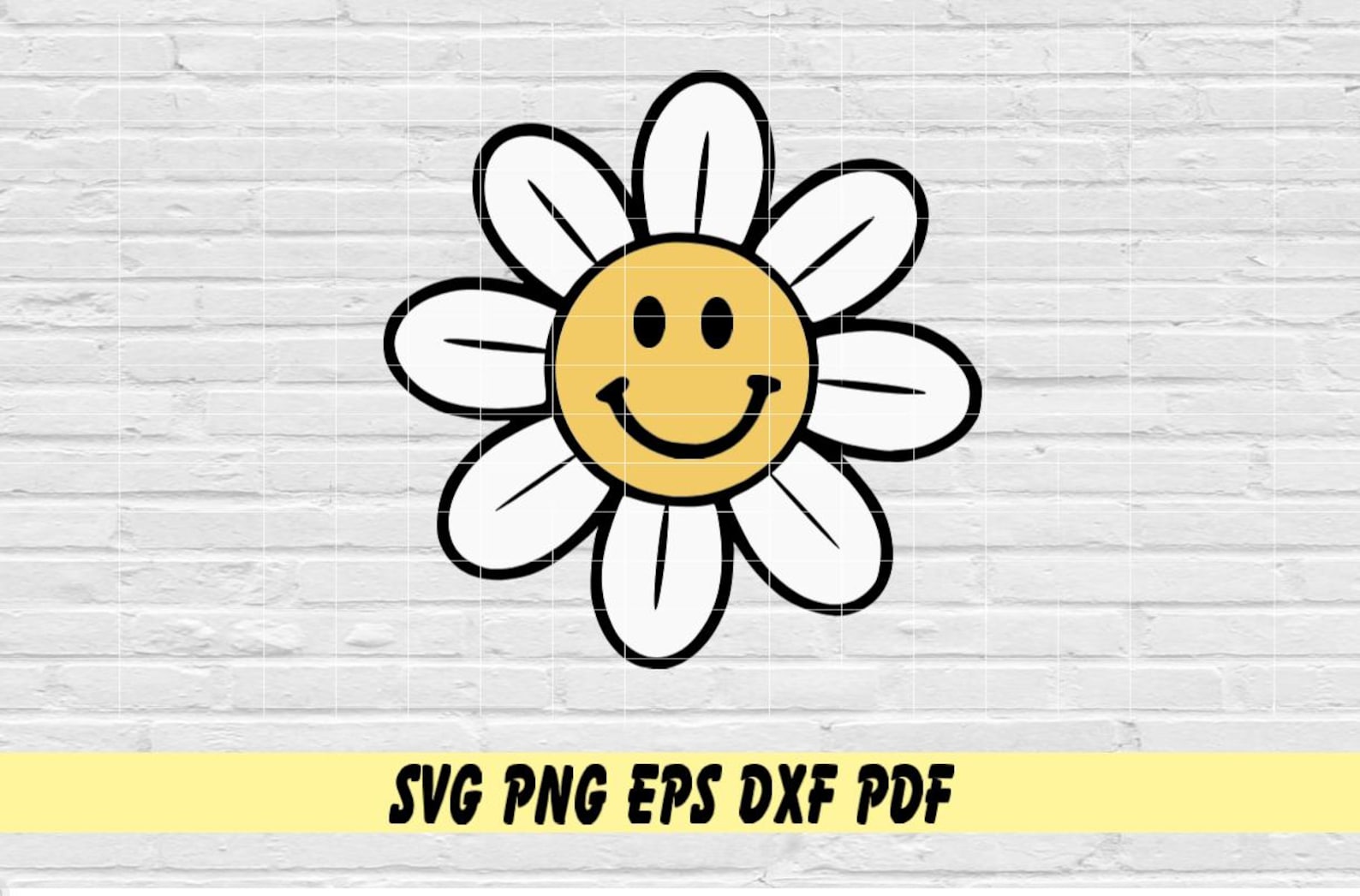 Smiley Face Daisey Svg Png Eps Dxf Pdf Sublimation/smiley Face Svg Png ...