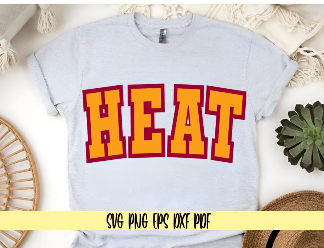 Heat Svg Png Eps Dxf Pdf Sublimation/basketball/heat Varsity Curved/red ...