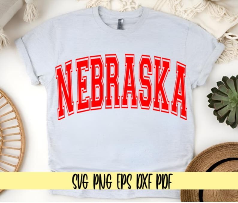 Nebraska Svg Png Eps Dxf Pdf Sublimation/nebraska Varsity Letters ...