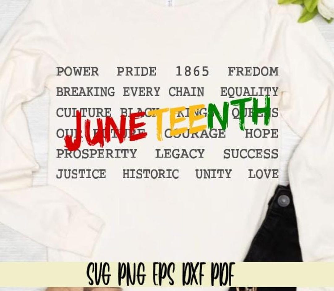 Juneteenth Words Svg Png Eps Dxf Pdf Sublimation/juneteenth/juneteenth ...