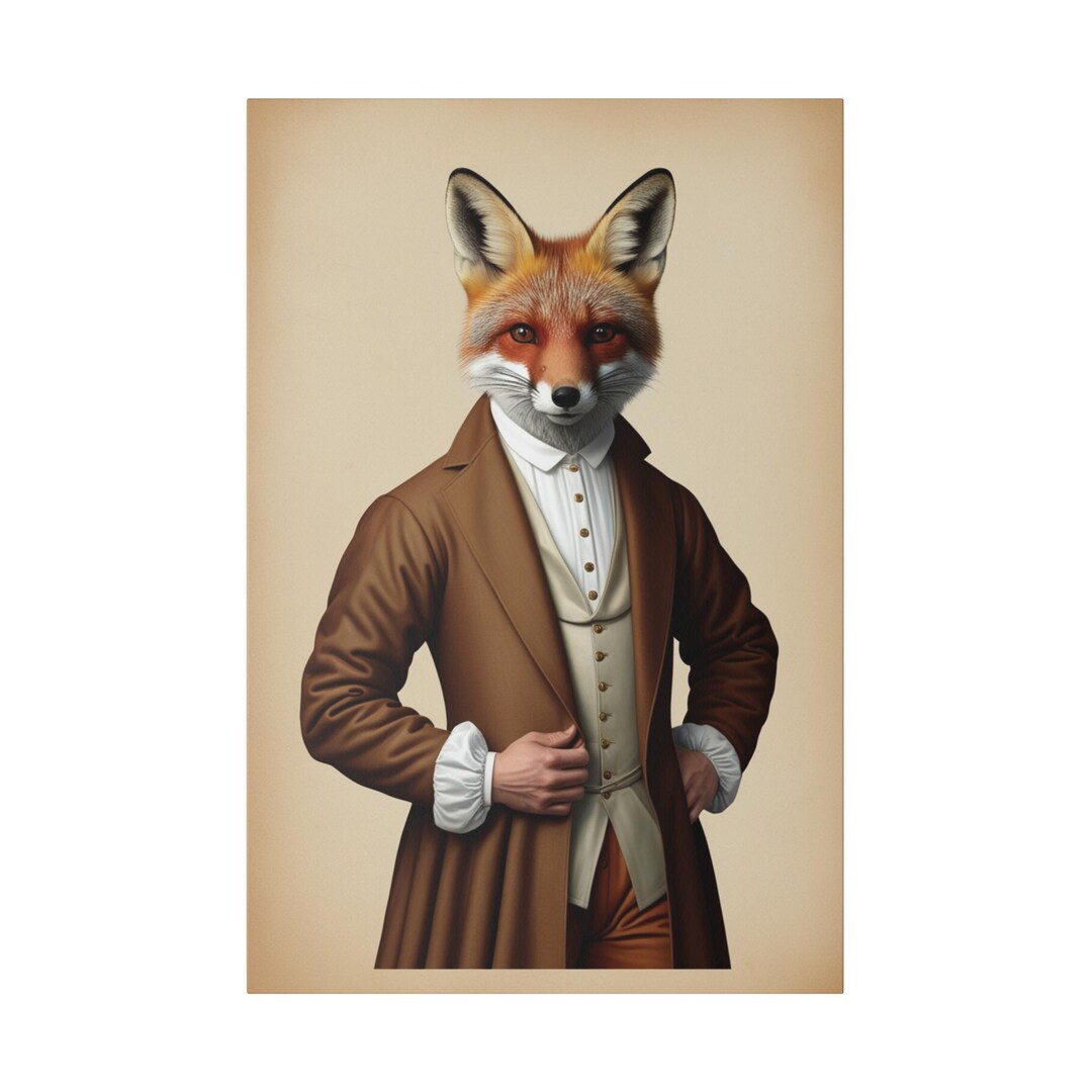 Renaissance Fox Portrait Wall Art Home Wall Decor - Etsy