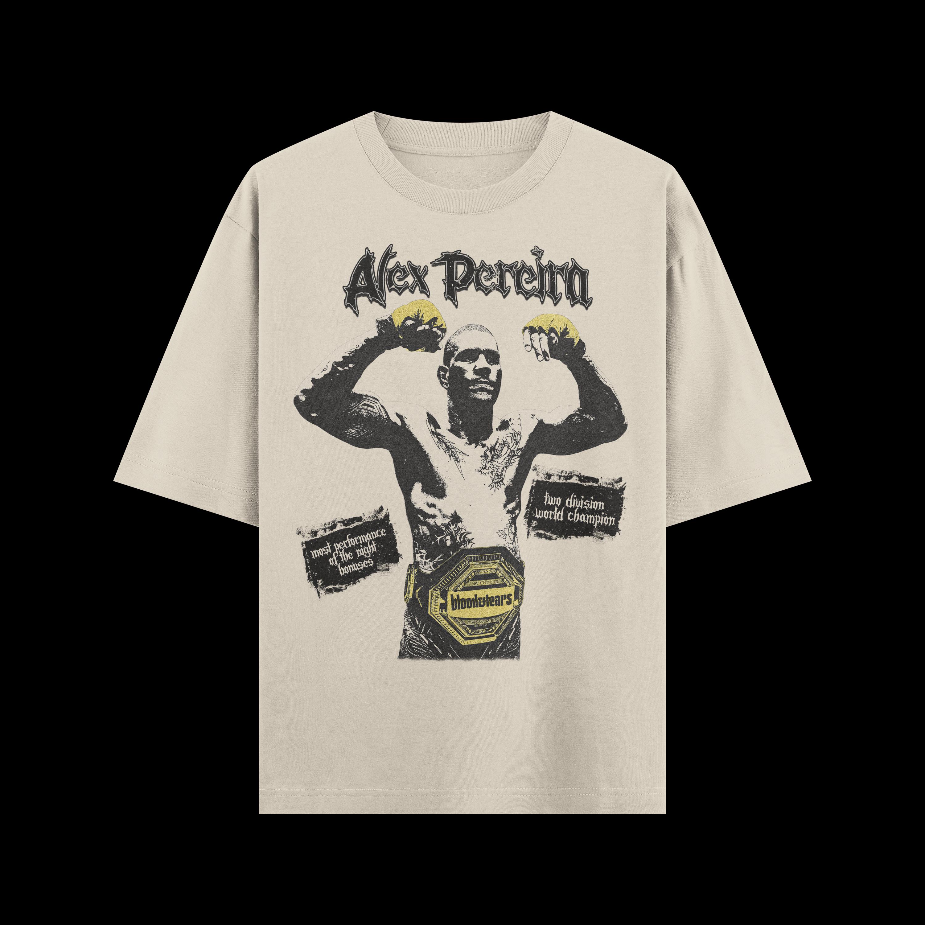 Alex Pereira Tee, Alex Pereira Champion, Alex Pereira Oversize Deep Drop Shoulder Tee 190 GSM ...