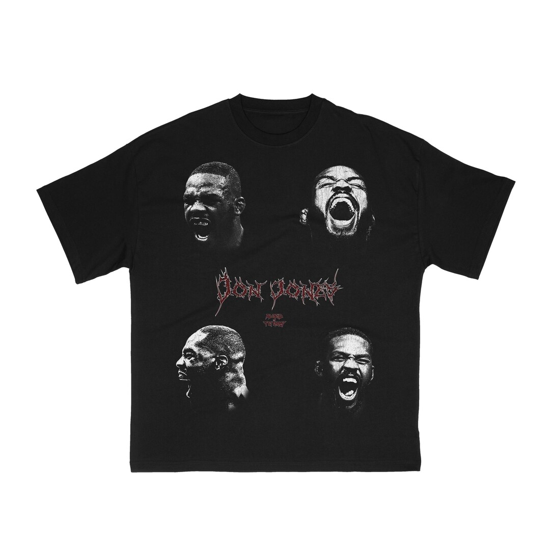 Jon Jones UFC B&W Portraits Vintage 90s Tee Oversize / Regular / MMA ...