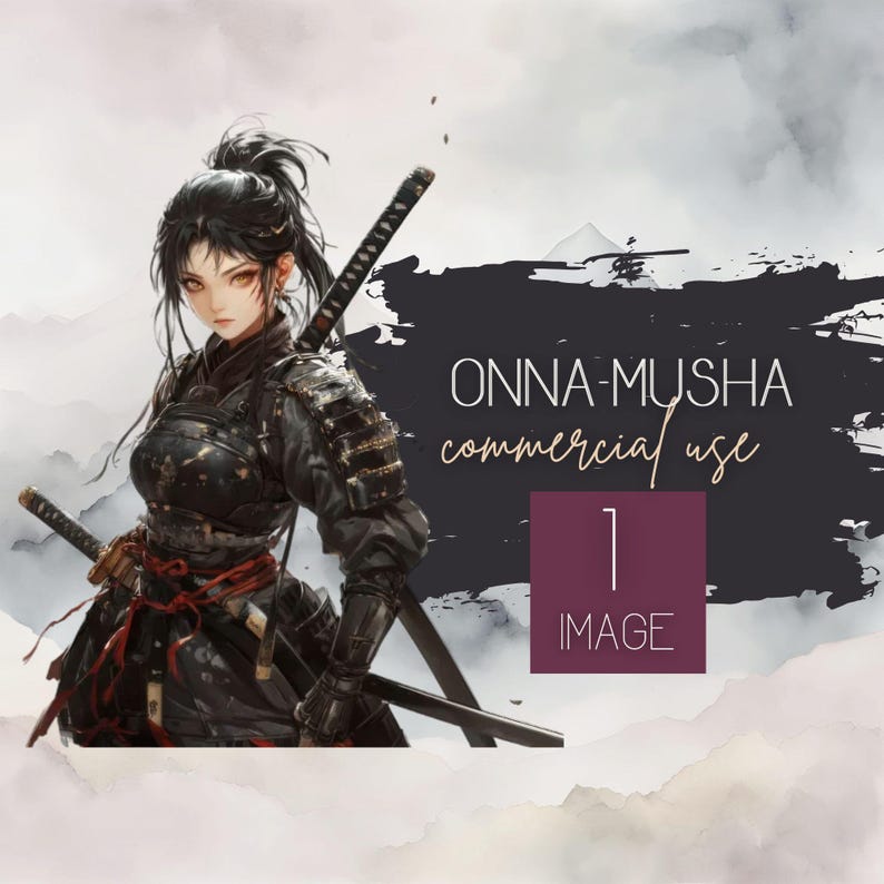 Onna-musha Clipart | Commercial Use, Sengoku Character Concept Design ...