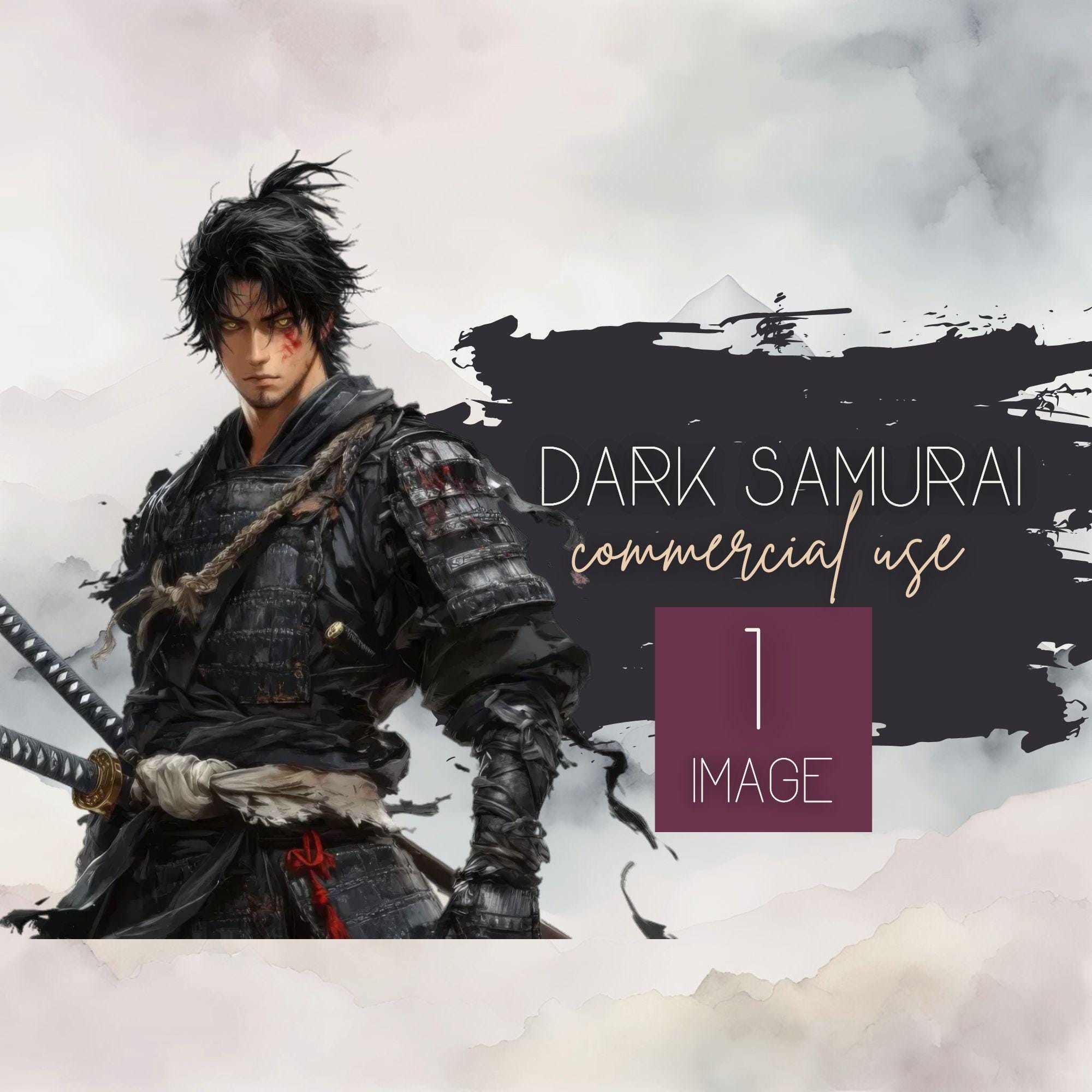 Dark Samurai Clipart | Commercial Use, Sengoku Character Concept Design ...