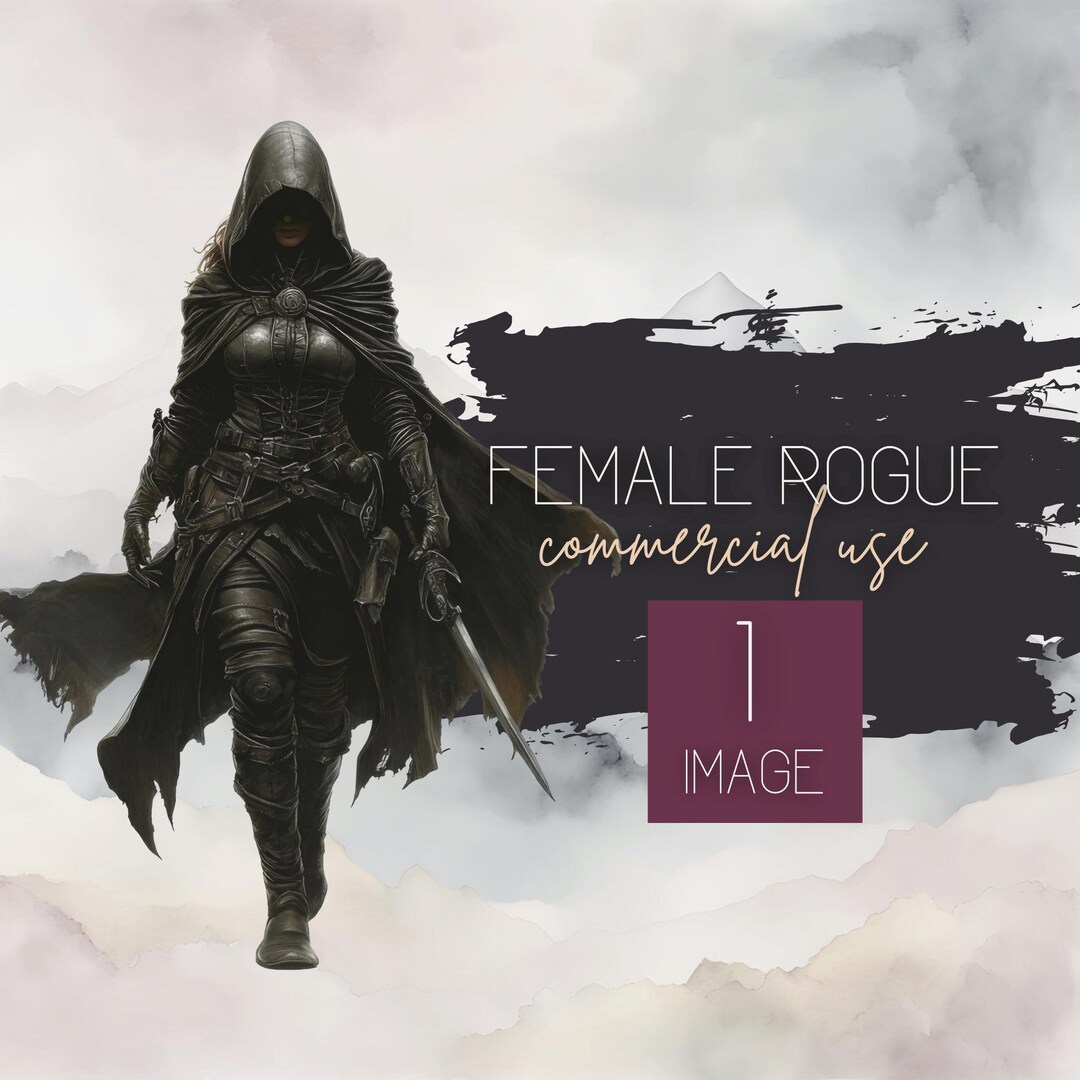 Female Rogue Clipart Commercial Use, Thief Character Concept Design ...