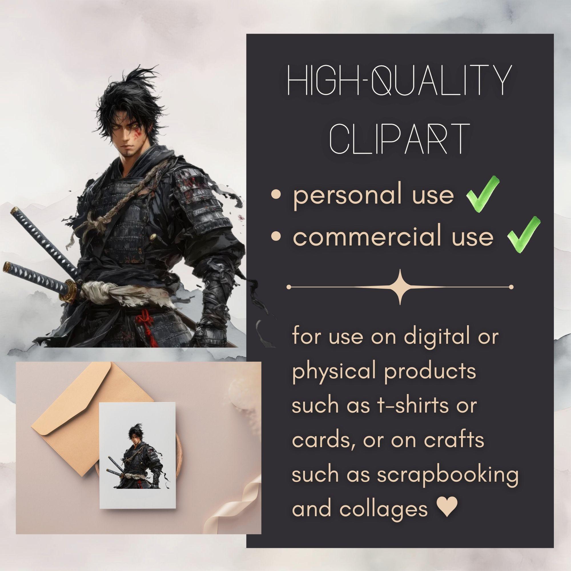 Dark Samurai Clipart | Commercial Use, Sengoku Character Concept Design ...