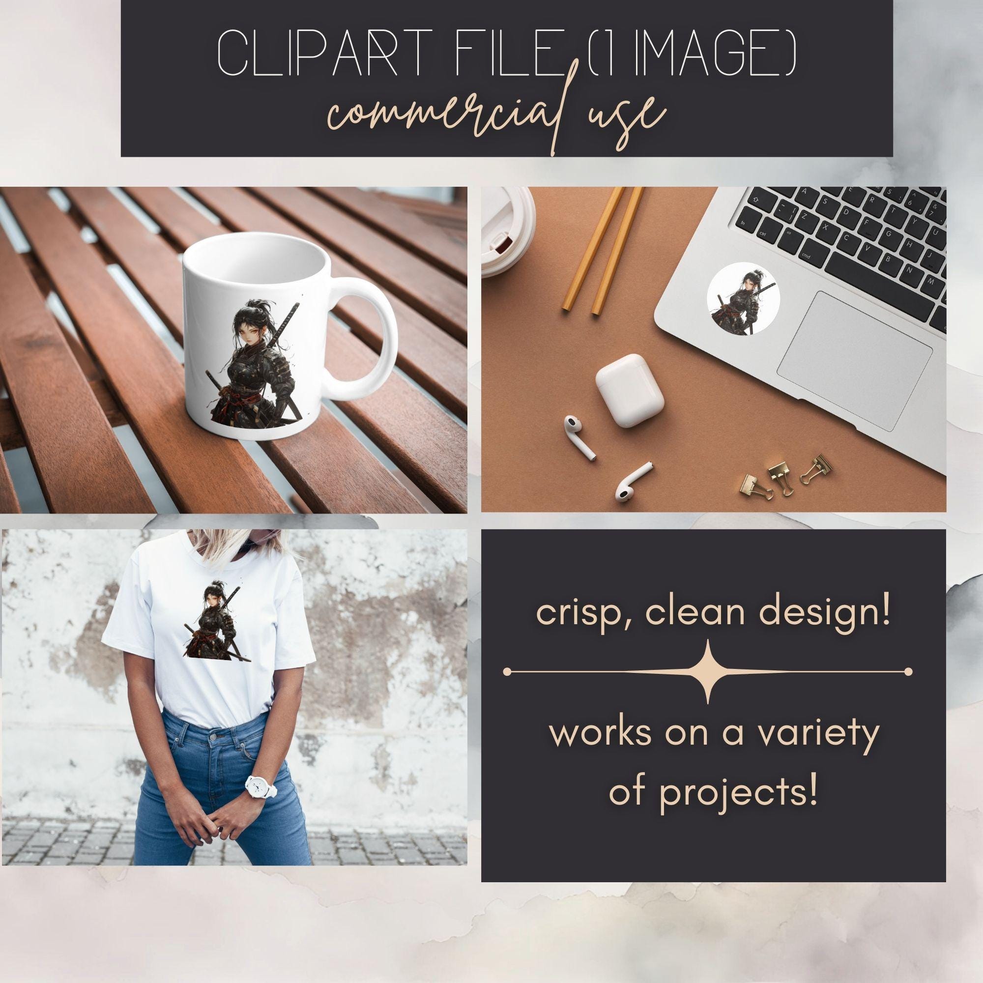 Onna-musha Clipart | Commercial Use, Sengoku Character Concept Design ...