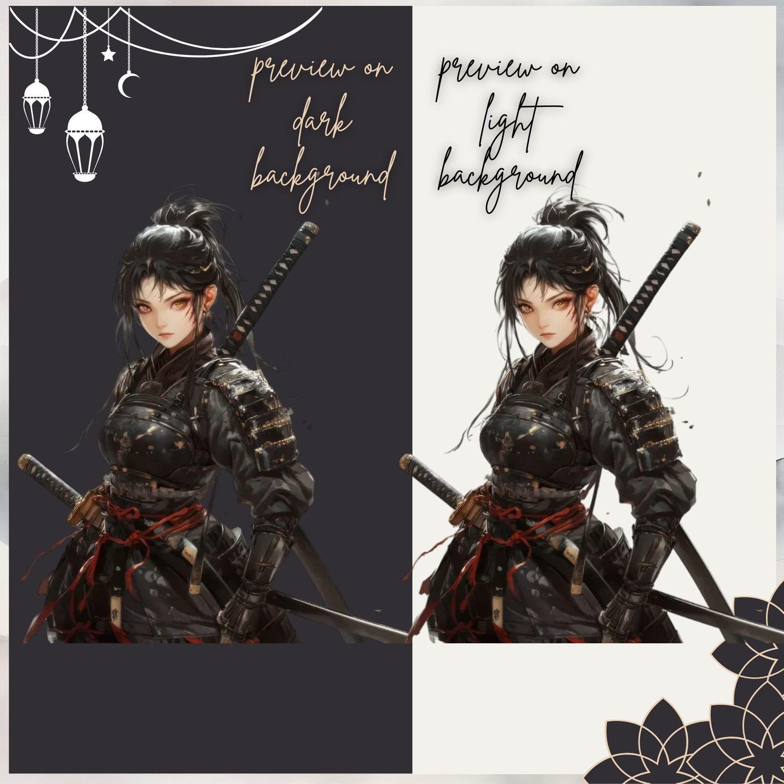 Onna-musha Clipart | Commercial Use, Sengoku Character Concept Design ...