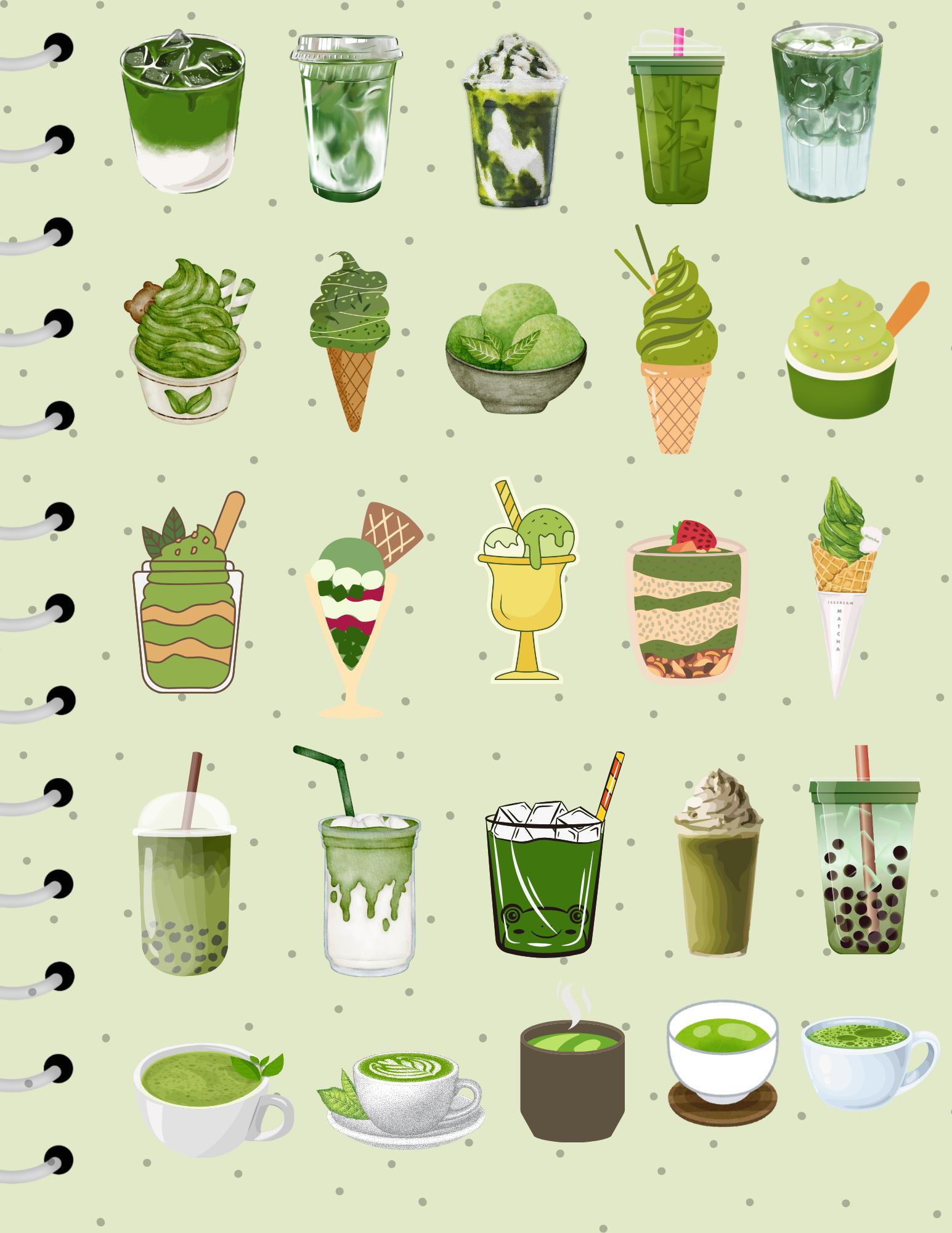 MATCHA DIGITAL STICKERS - Etsy