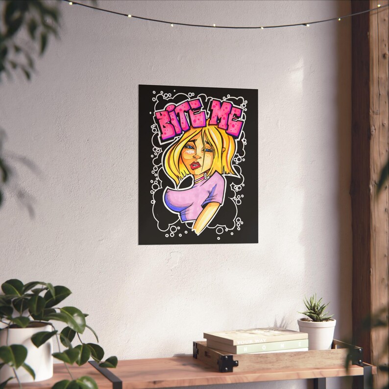 Bite Me Graffiti Poster - Etsy