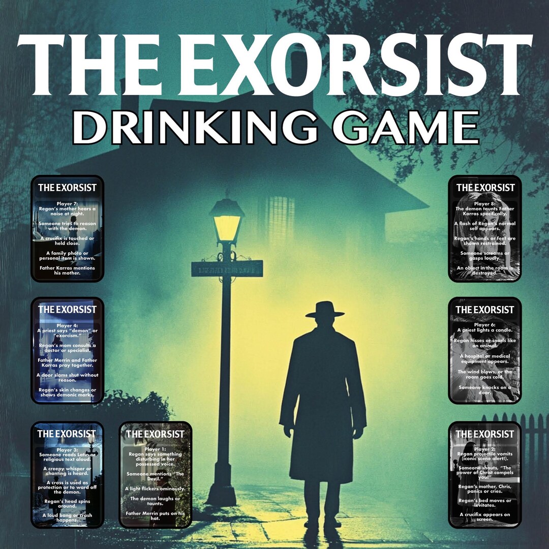 The Exorcist Drinking Game Digital Download Fun Horror Movie Drinking ...