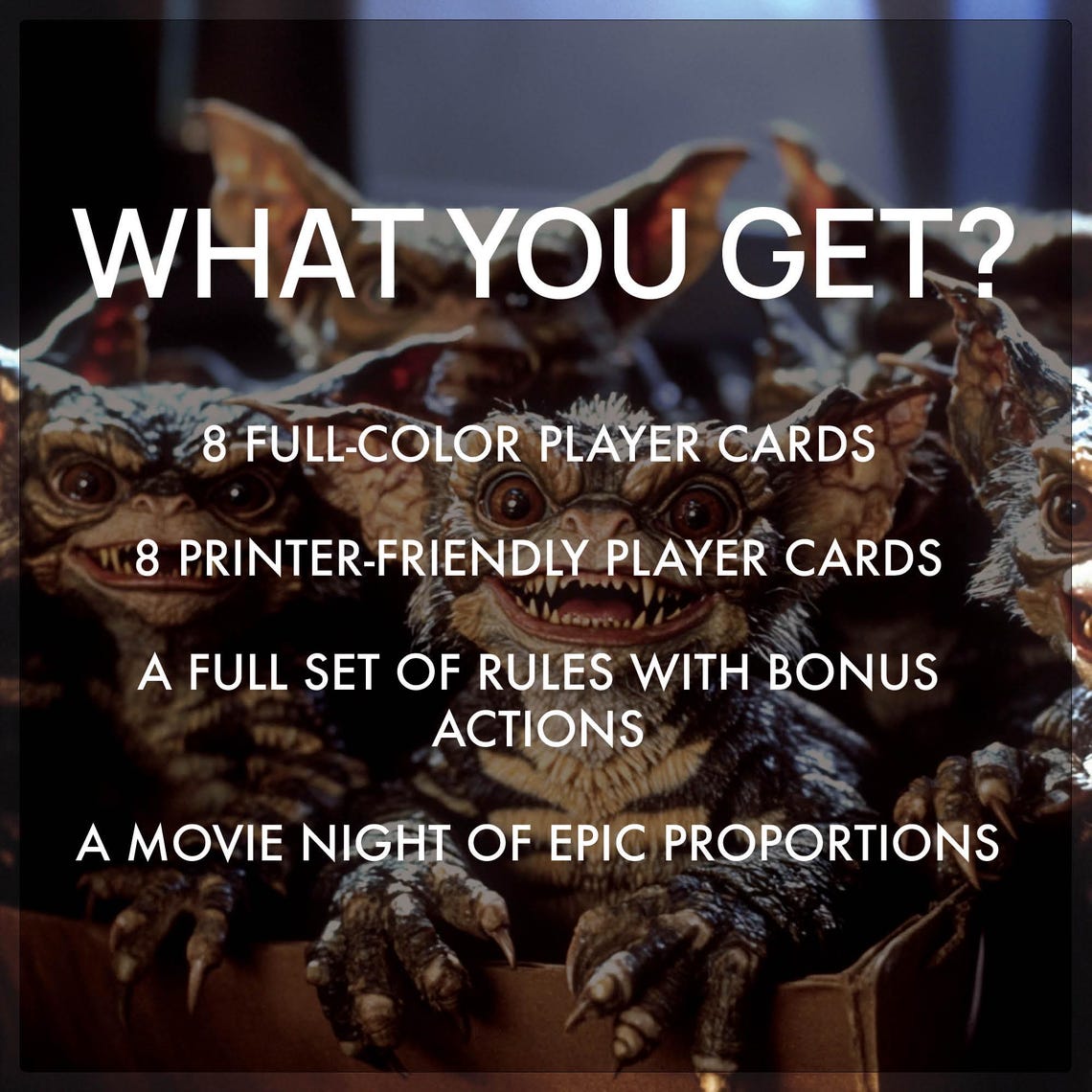 Gremlins Drinking Game Cards Instant Digital Download Fun 80s Movie ...