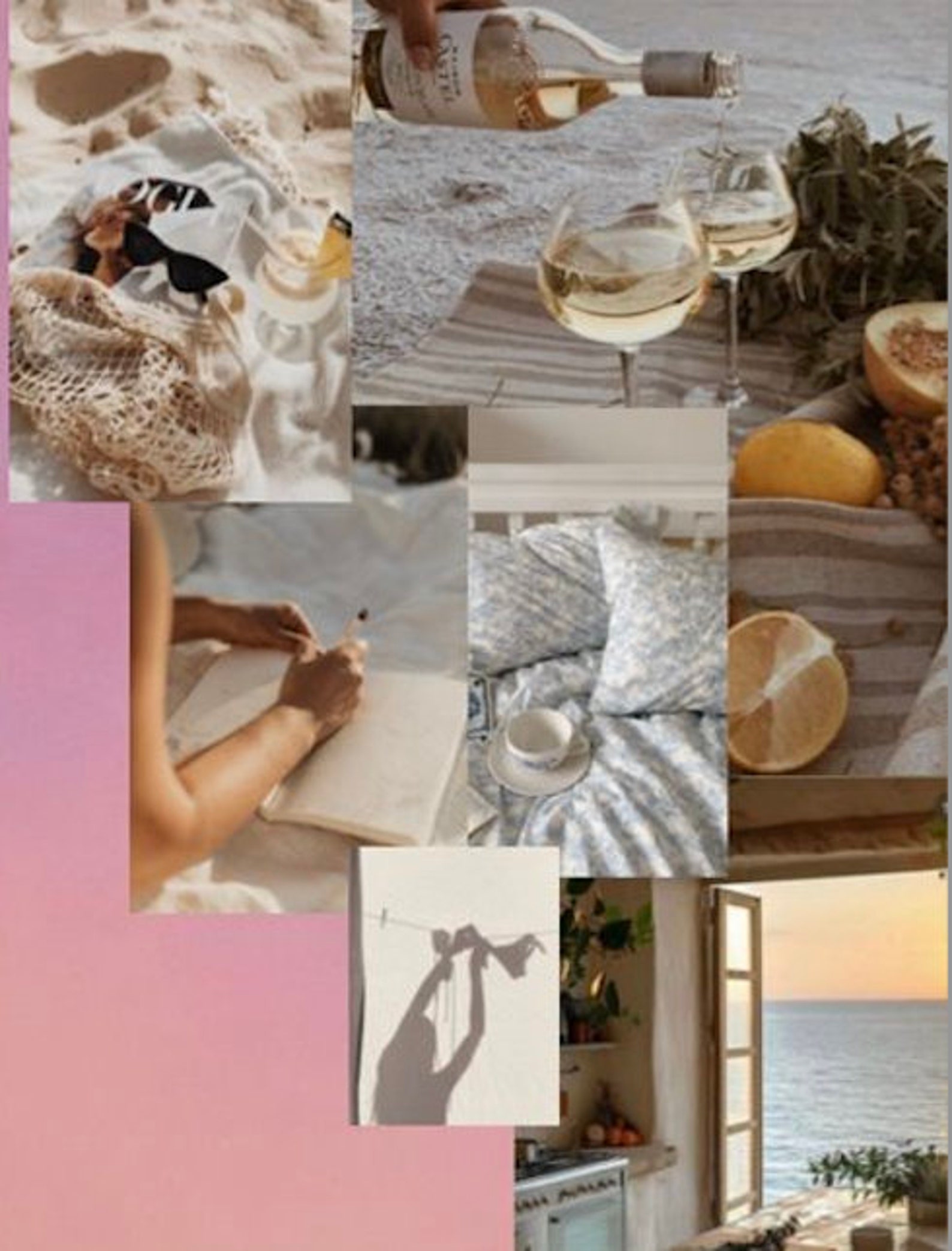 Here Comes August Aesthetic Mood Board Collage | Digital Download ...
