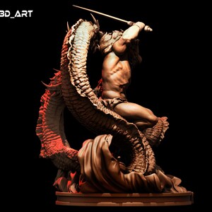 Hercules Greek Mythology 3D Printed Figure Kit - DIY Collectible Model ...