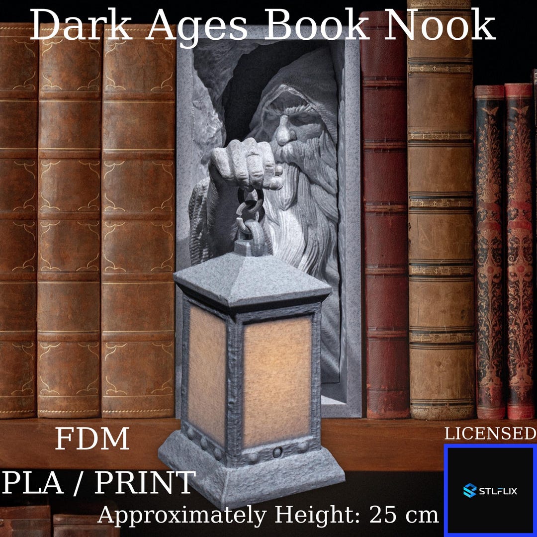 3D Printed Wizard Book Nook: Gothic Library Bookshelf Insert - Etsy