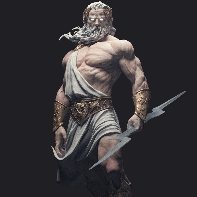 Zeus Greek Mythology 8K Resin Quality 3D Printed Figure Kit DIY ...