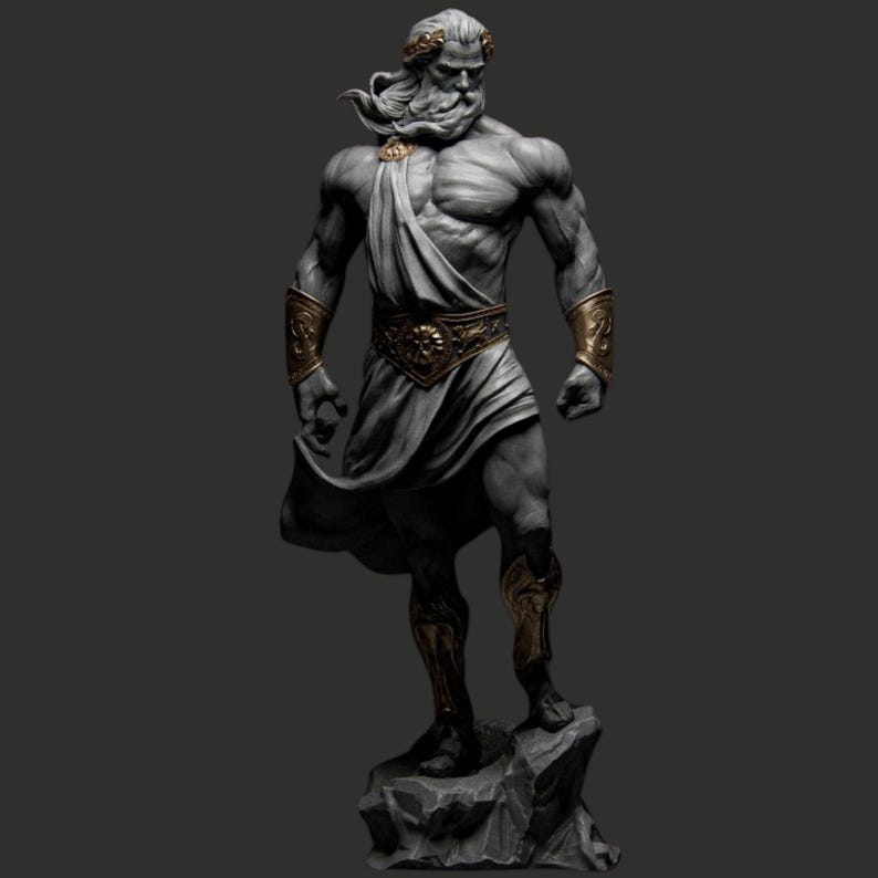 Zeus Greek Mythology 8K Resin Quality 3D Printed Figure Kit DIY ...