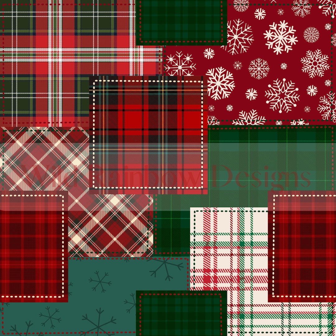 Christmas Plaid Seamless File - Etsy