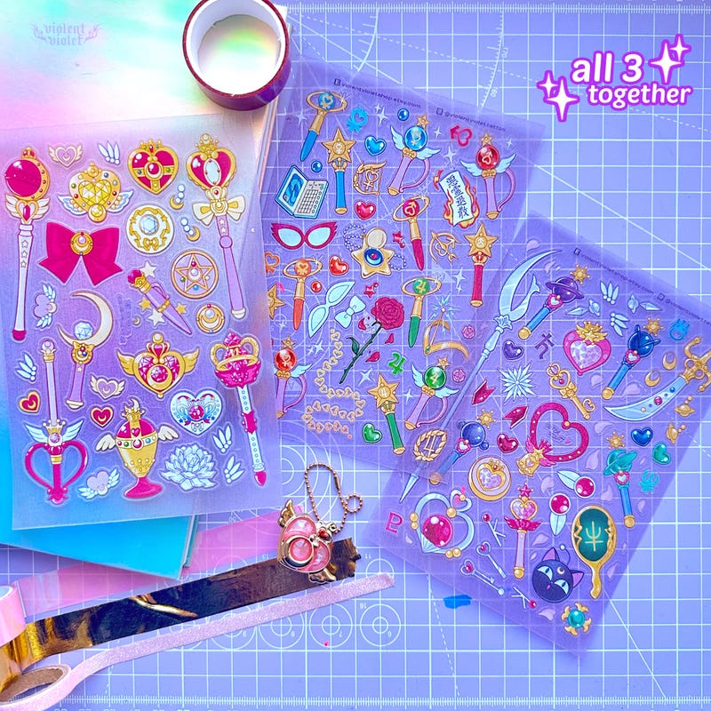 Moon Princess Stickers - Etsy UK