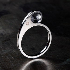 Titanium Design Ring, Engagement Ring - Titanium Ring With Rock-crystal ...