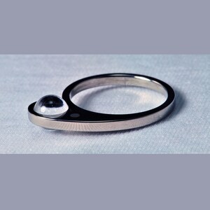 Titanium Design Ring, Engagement Ring - Titanium Ring With Rock-crystal ...