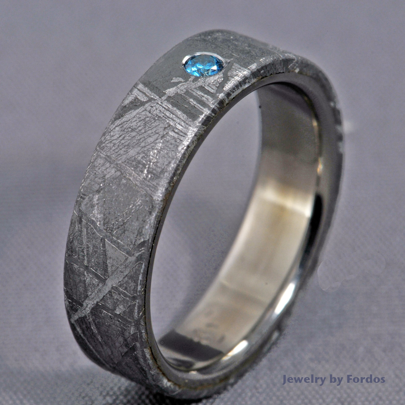 Meteorite, Titanium Wedding Ring, Engagement Ring, Gibeon Meteorite ...