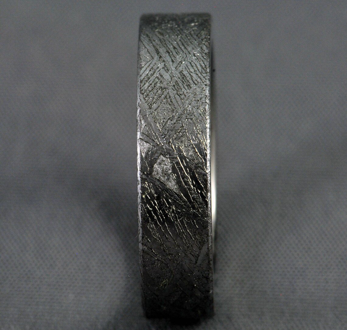 Meteorit Titan Ehering Verlobungsring Gibeon Meteorit ring | Etsy