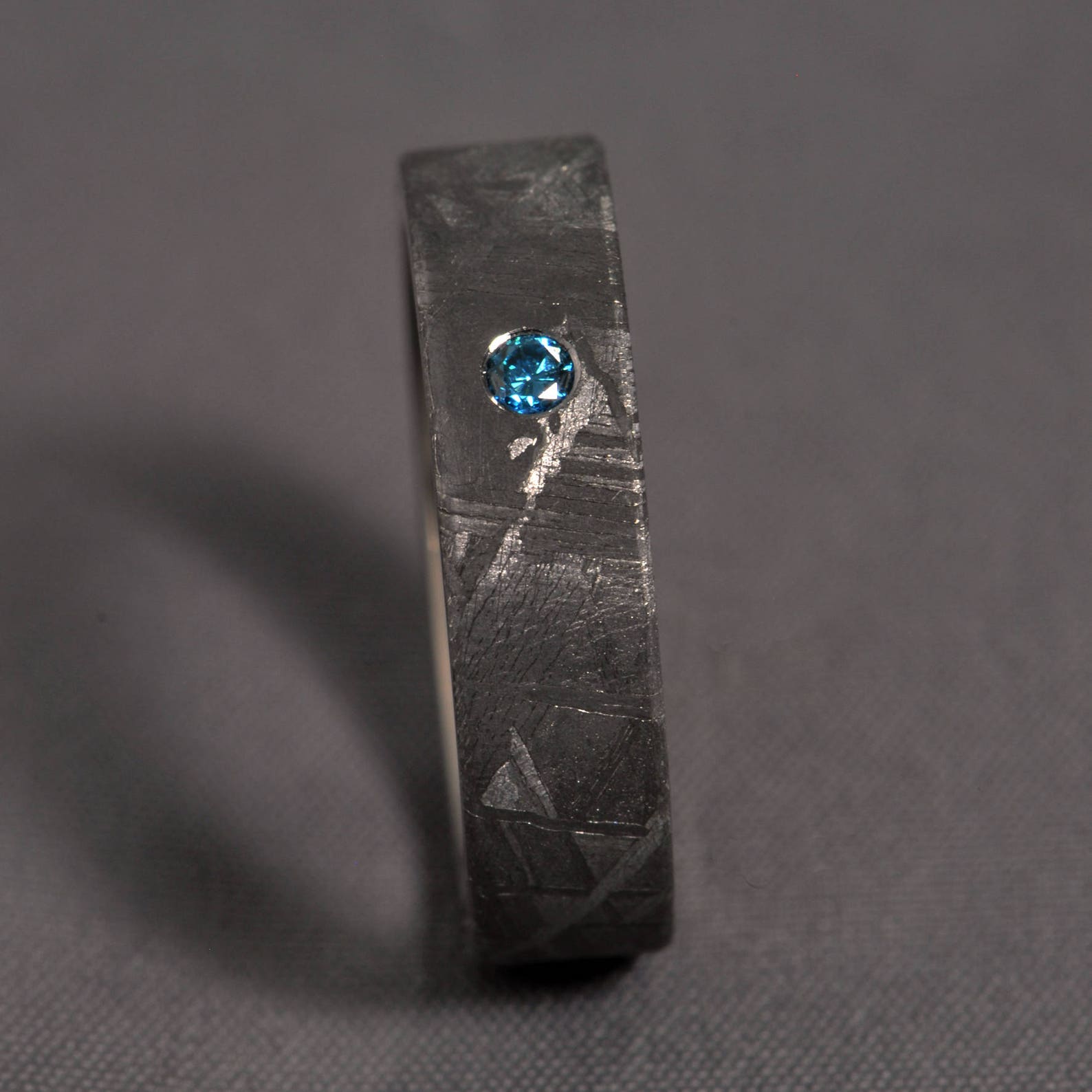 Meteorite Titanium Wedding Ring Engagement Ring Gibeon - Etsy