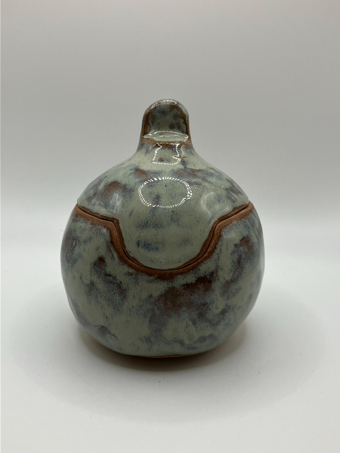 Handmade Ceramic Spherical Bowl With Lid, Unusual Organic Design - Etsy