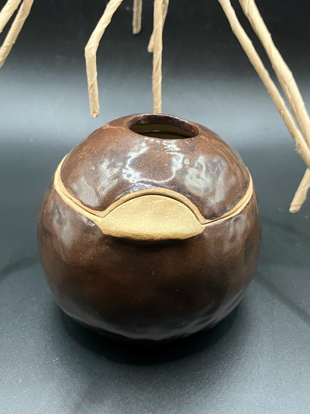 Handmade Ceramic Spherical Bowl With Lid, Unique Hole Punched Desigh - Etsy