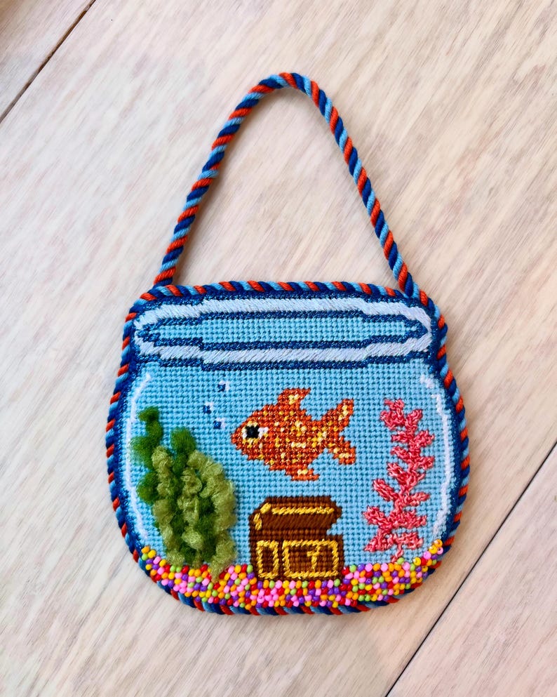 Fish Bowl Needlepoint Canvas - Etsy