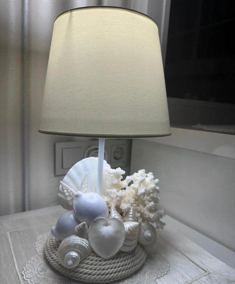 Handcrafted Seashell Lamp - Etsy