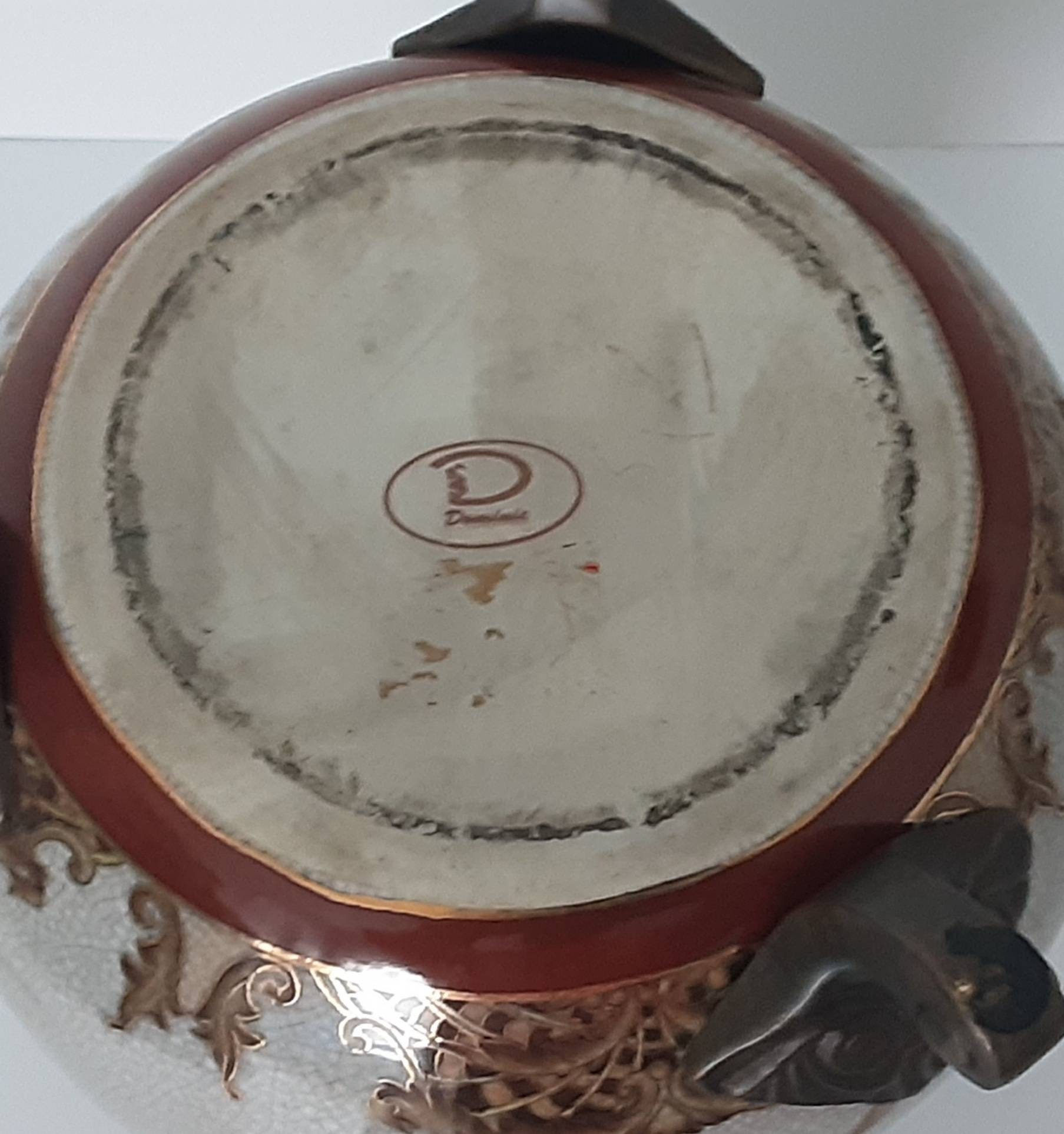 Dominic Porcelain Urn. Vintage Hand Painted Footed Vase. Ornate ...