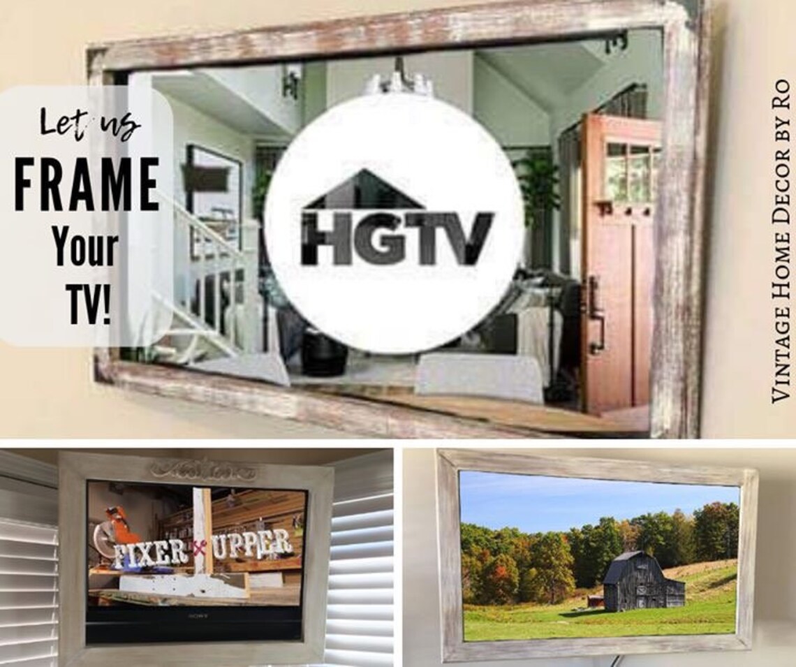 Custom TV Frame. Wood TV Frame. Wall Mount Decorative TV Frame. Flat ...