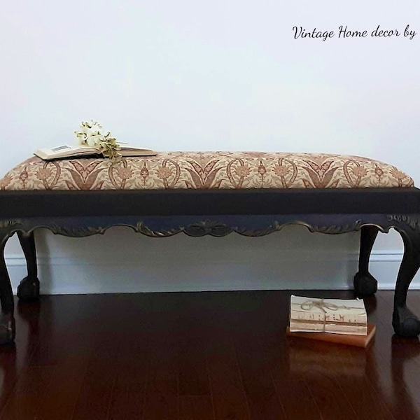 Black Antique Entryway Bench - Etsy