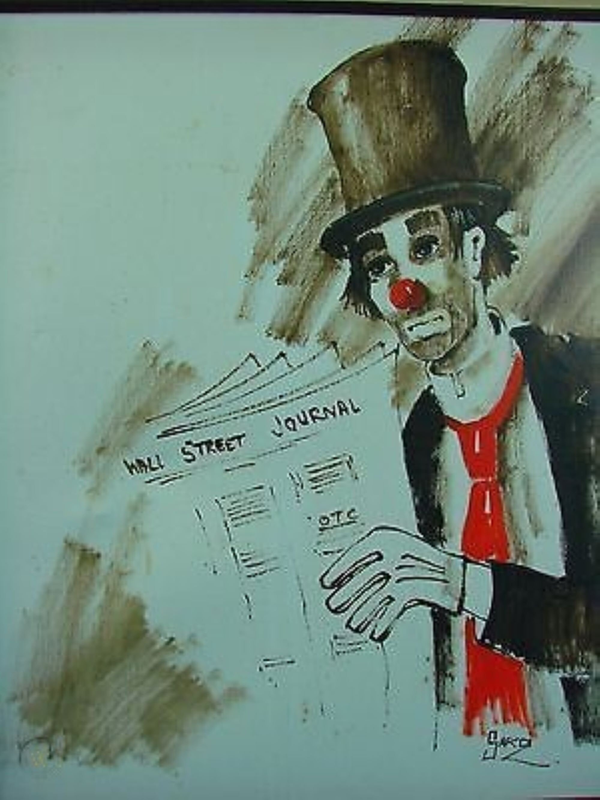 Sardi Signed Oil Painting. Framed Original Wall Street Journal Art Wall ...