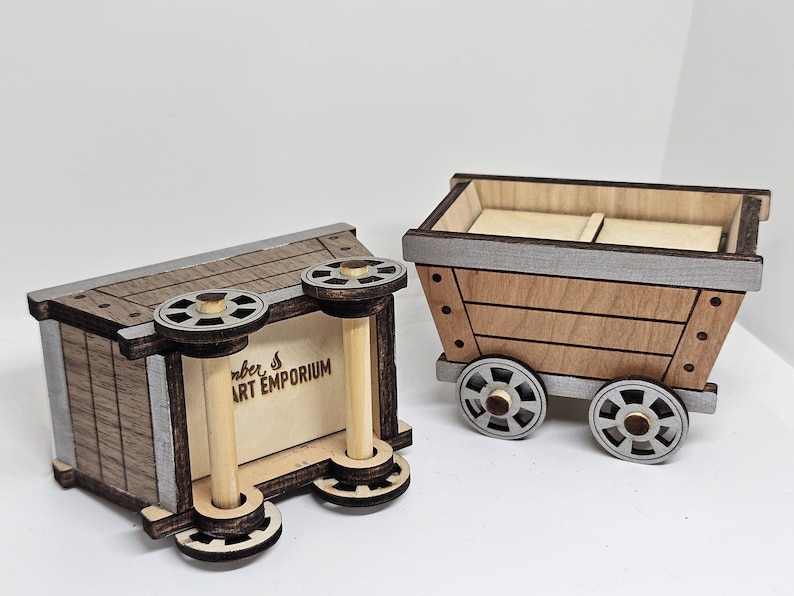 Wooden Minecart Miniature - the Perfect Rolling Toy/decoration/ttrpg ...