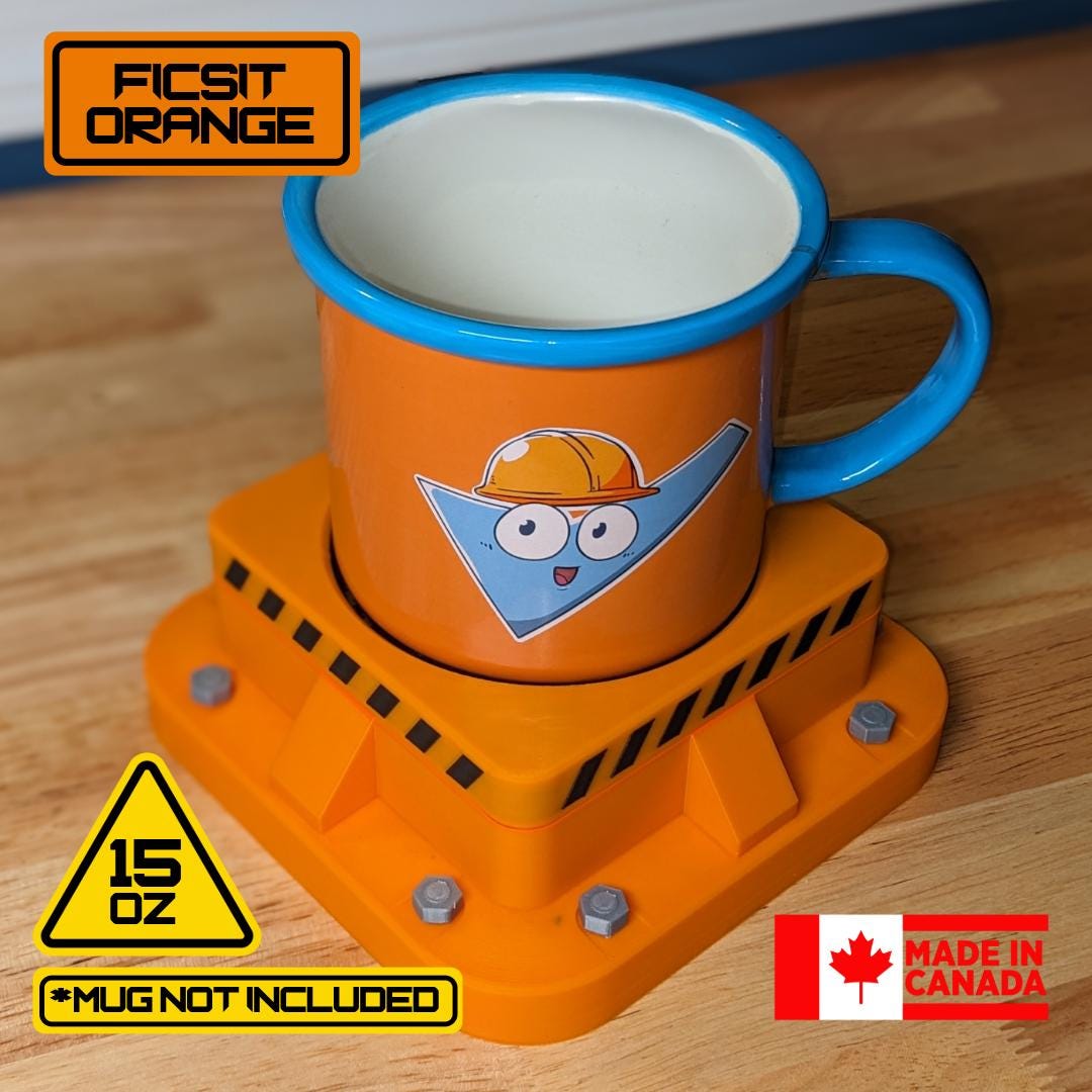 Satisfactory-inspired 15 Oz Coffee Mug Display With Magnetically ...