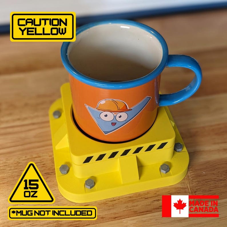Satisfactory-inspired 15 Oz Coffee Mug Display With Magnetically ...