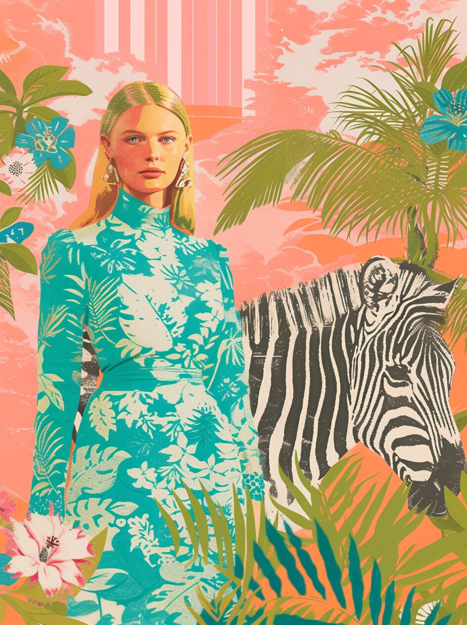 Vibrant Uplifting Digital Art Set of Bold Impressionistic Style Prints ...