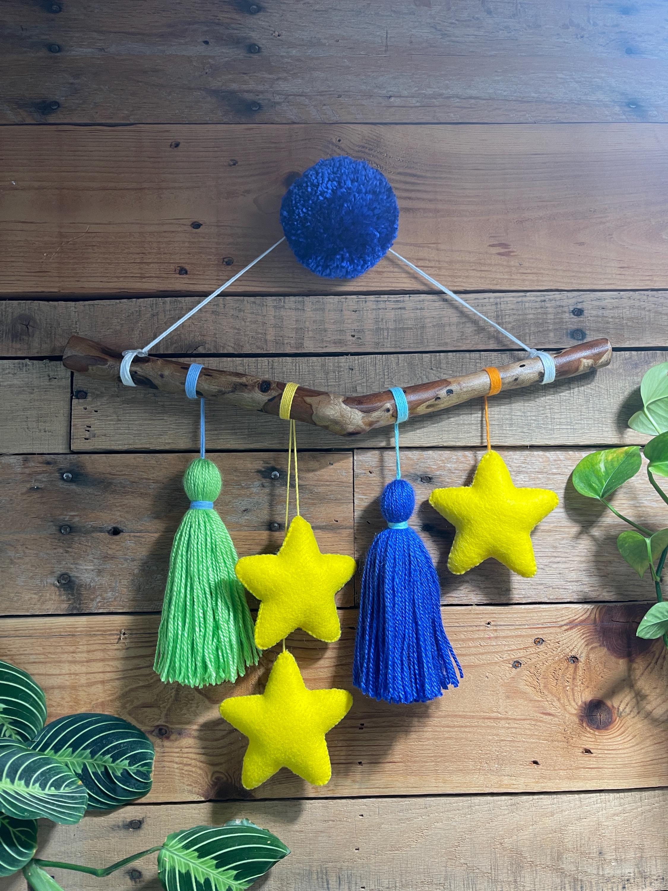 Bluey Inspired Wall Hanging on Polished Wood Blue and Green - Etsy